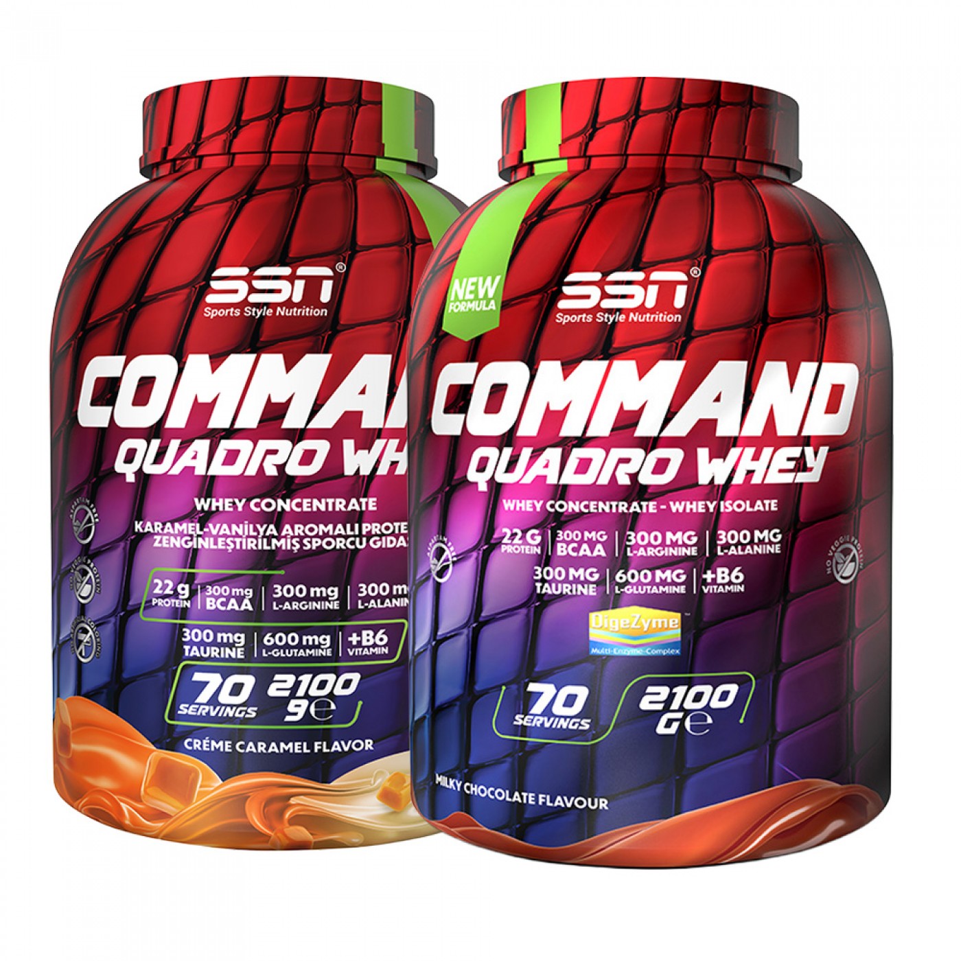 SSN Double Command Pack | 4.2 kg Quadro Whey Protein
